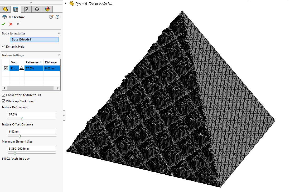SOLIDWORKS 2019 - Making 3D Textures from Images